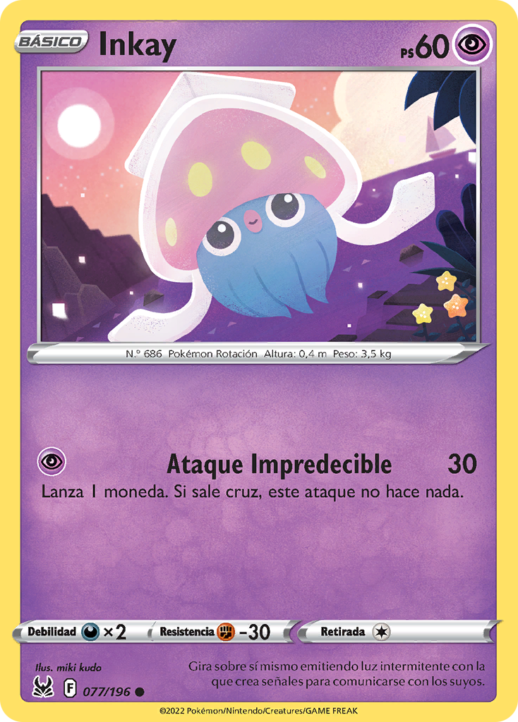Inkay (Origen Perdido 77 TCG) - WikiDex, la enciclopedia Pokémon