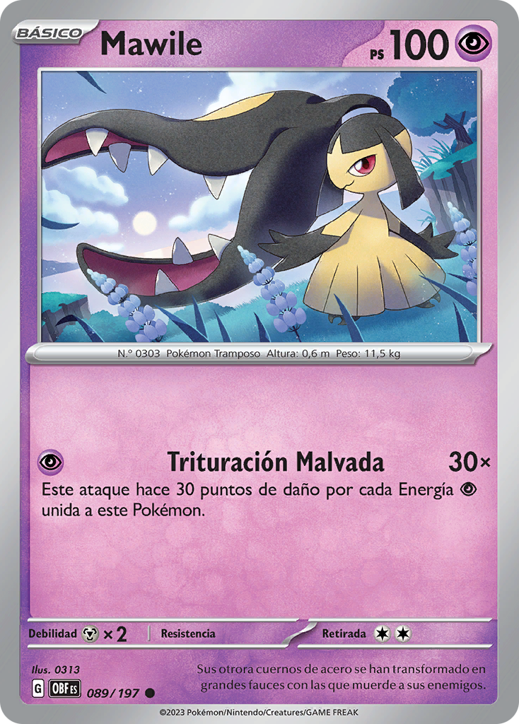 Mawile (Llamas Obsidianas 89 TCG) - WikiDex, la enciclopedia Pokémon