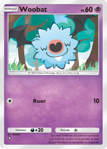 Woobat (Genes Formidables TCG Pocket) - WikiDex, la enciclopedia Pokémon