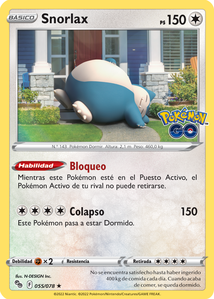 Snorlax (Pokémon GO TCG) - WikiDex, la enciclopedia Pokémon