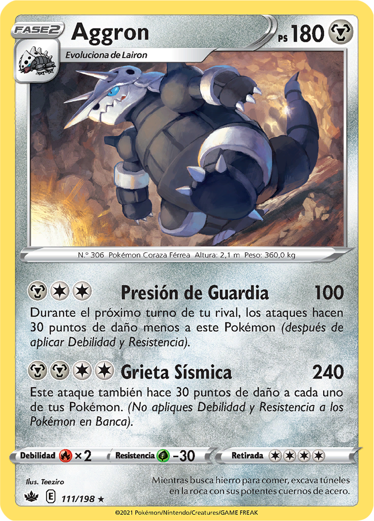 Aggron (Reinado Escalofriante TCG) - WikiDex, la enciclopedia Pokémon