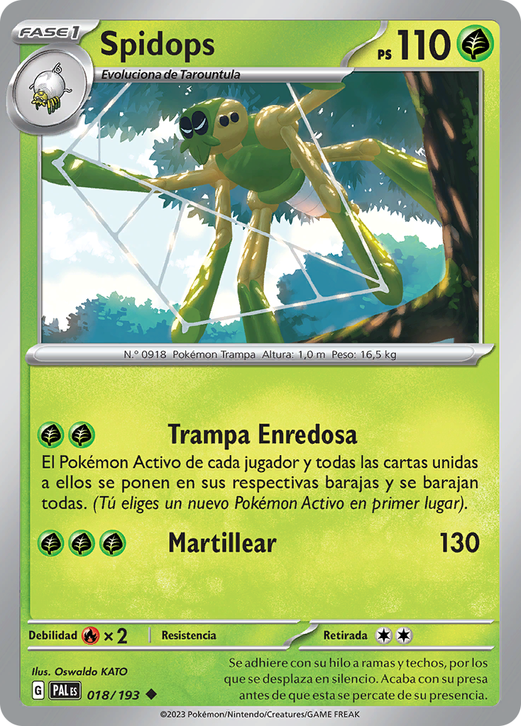 Spidops (Evoluciones en Paldea TCG) - WikiDex, la enciclopedia Pokémon