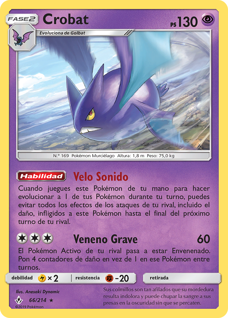 Crobat (Vínculos Indestructibles TCG) - WikiDex, la enciclopedia Pokémon