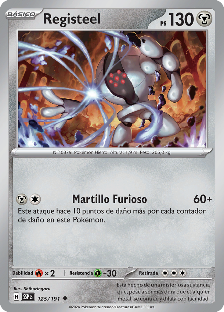 Registeel (Chispas Fulgurantes TCG) - WikiDex, la enciclopedia Pokémon