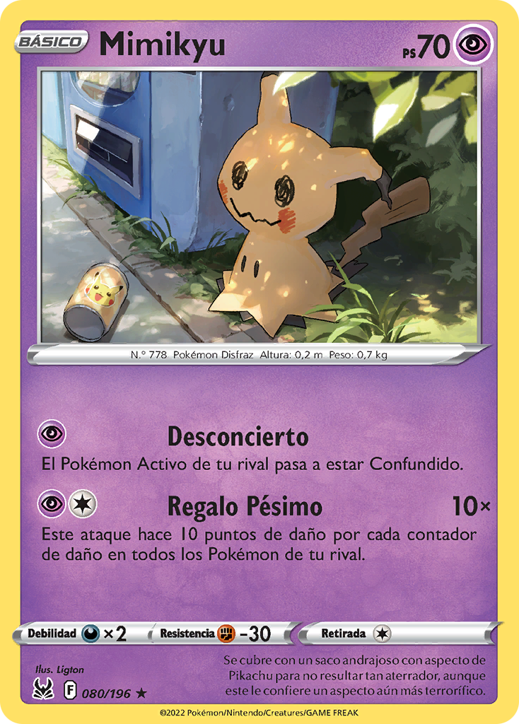 Mimikyu (Origen Perdido TCG) - WikiDex, la enciclopedia Pokémon