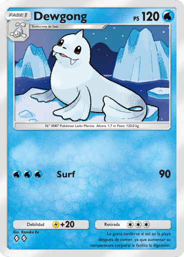 Dewgong (Genes Formidables TCG Pocket) - WikiDex, la enciclopedia Pokémon