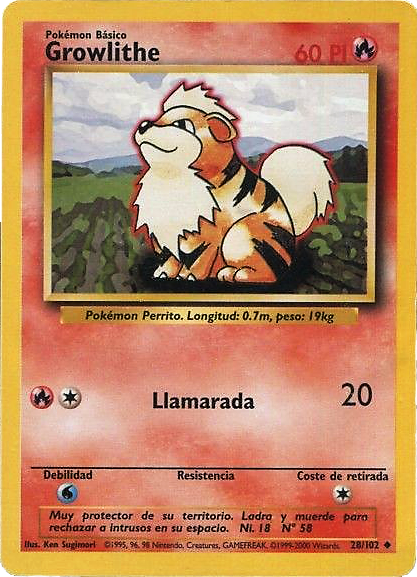 Growlithe (Base Set TCG) - WikiDex, la enciclopedia Pokémon