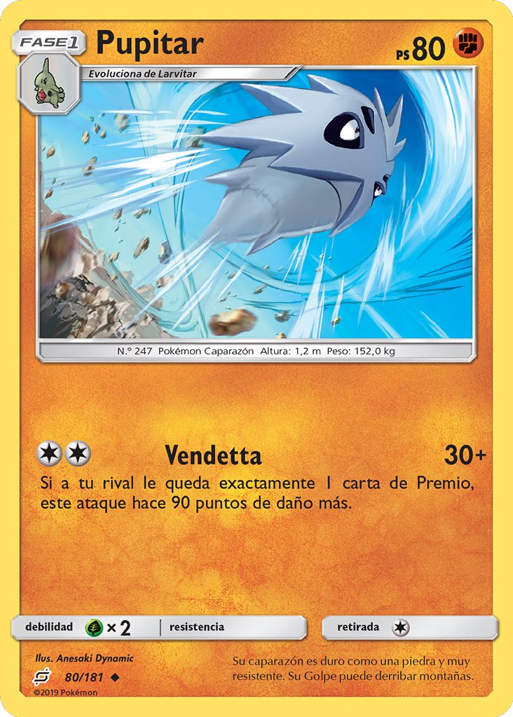 Pupitar (Unión de Aliados TCG) - WikiDex, la enciclopedia Pokémon