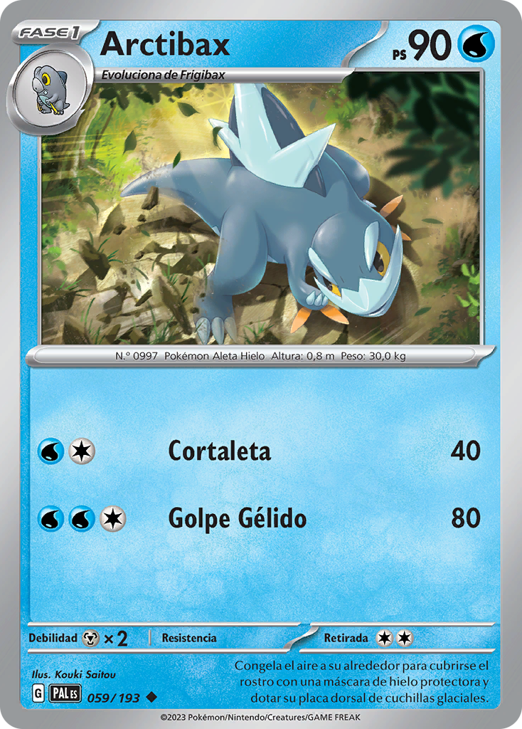 Arctibax (Evoluciones en Paldea TCG) - WikiDex, la enciclopedia Pokémon