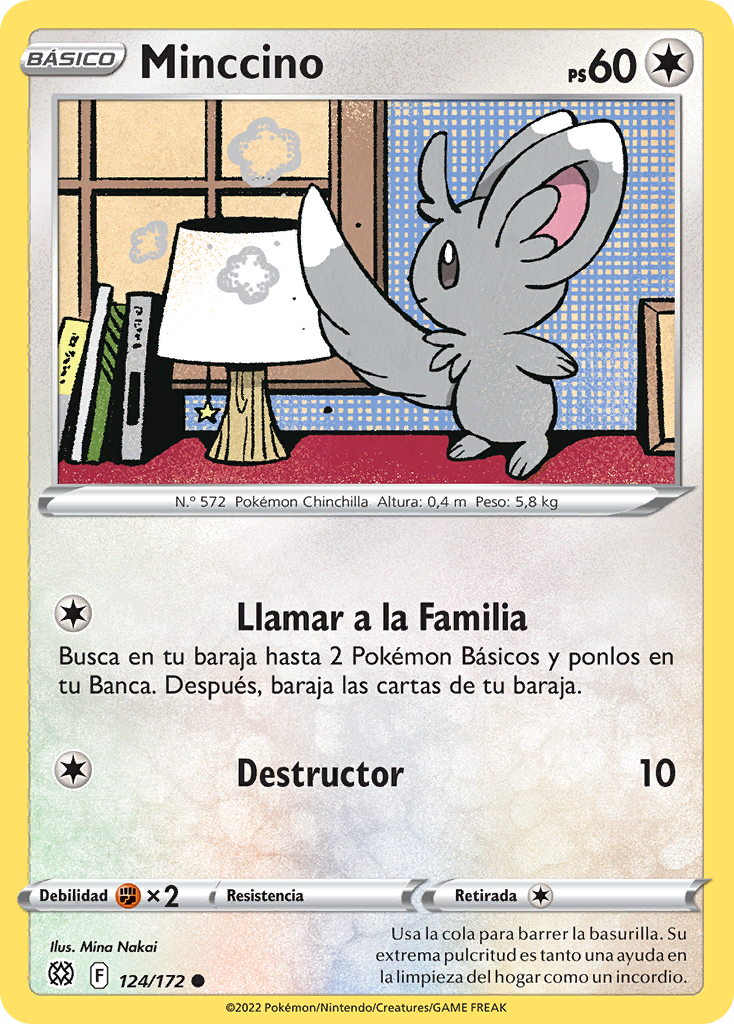 Minccino (Astros Brillantes TCG) - WikiDex, la enciclopedia Pokémon