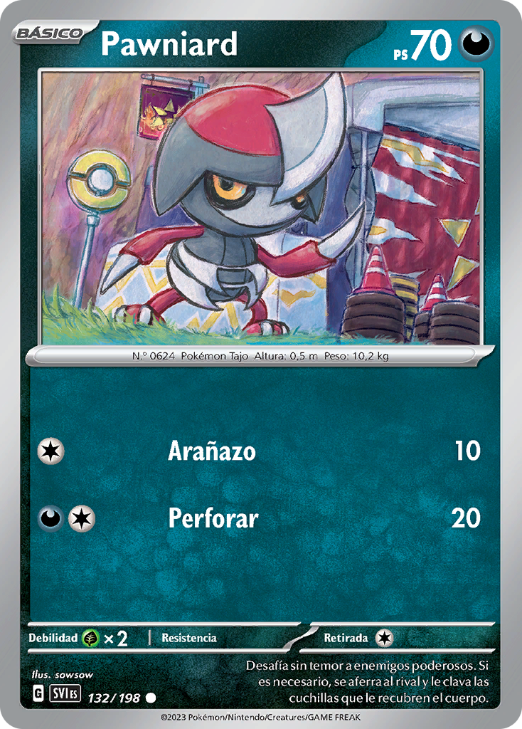 Pawniard (Escarlata y Púrpura TCG) - WikiDex, la enciclopedia Pokémon