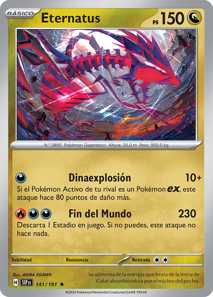 Eternatus (Chispas Fulgurantes TCG) - WikiDex, la enciclopedia Pokémon