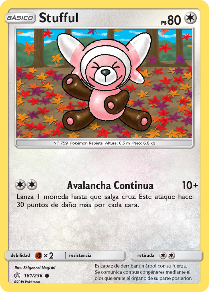 Stufful (Eclipse Cósmico TCG) - WikiDex, la enciclopedia Pokémon