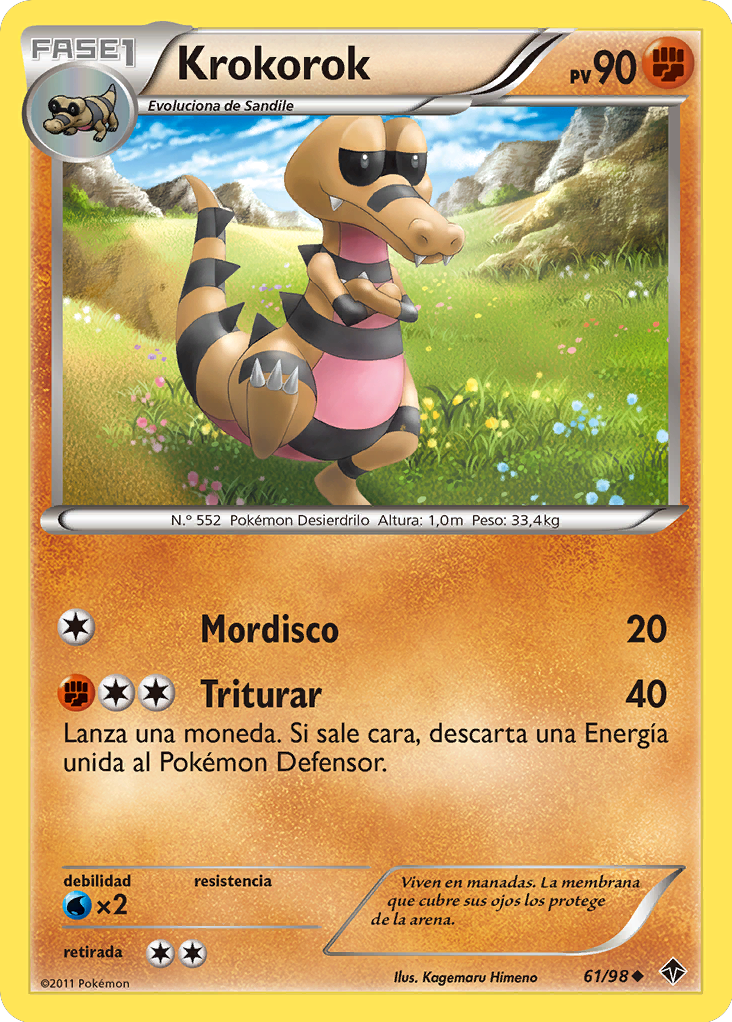 Krokorok (Fuerzas Emergentes TCG) - WikiDex, la enciclopedia Pokémon