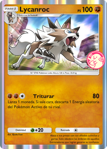 Archivo:Lycanroc (Promo-A 68 TCG Pocket).png - WikiDex, la enciclopedia Pokémon