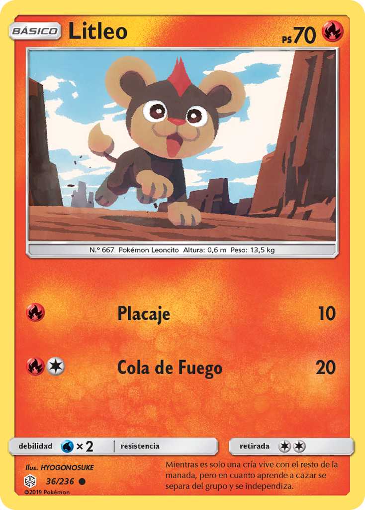 Litleo (Eclipse Cósmico TCG) - WikiDex, la enciclopedia Pokémon