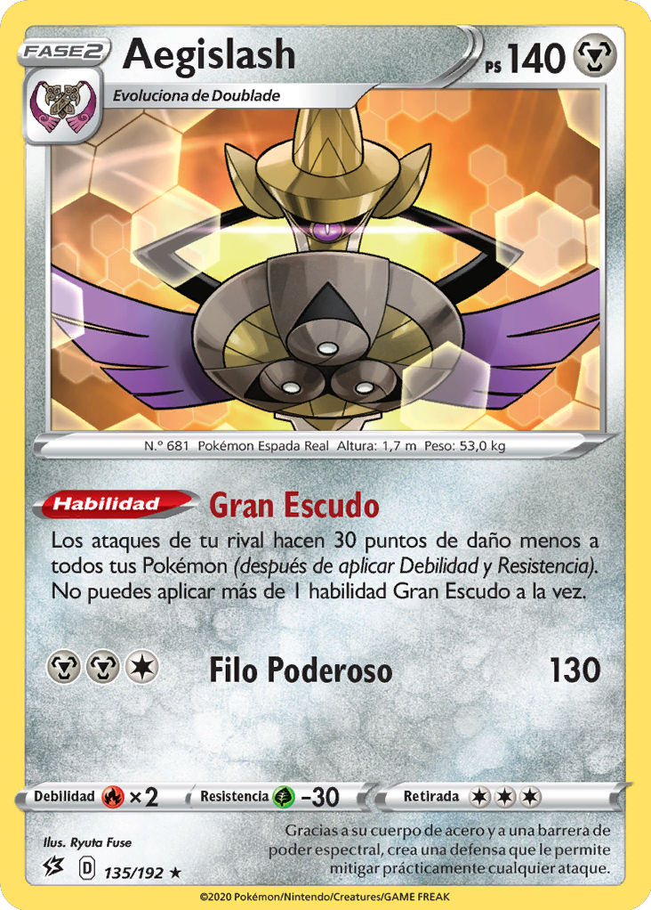 Aegislash (Choque Rebelde TCG) - WikiDex, la enciclopedia Pokémon