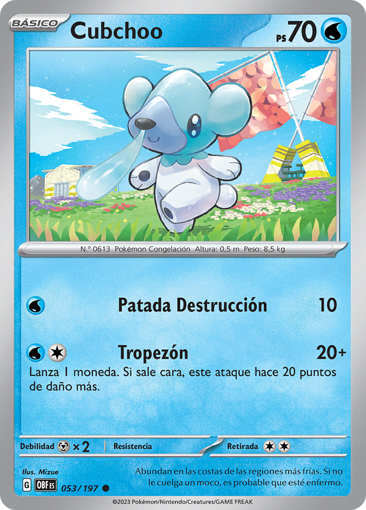 Cubchoo (Llamas Obsidianas TCG) - WikiDex, la enciclopedia Pokémon