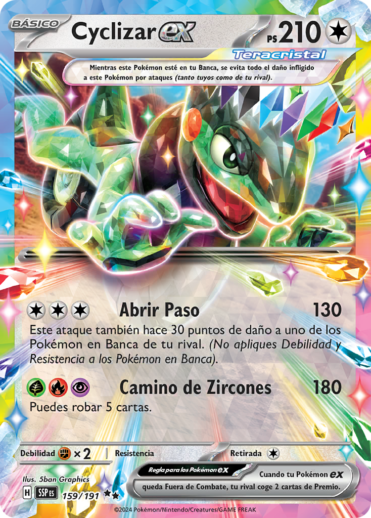 Cyclizar ex (Chispas Fulgurantes TCG) - WikiDex, la enciclopedia Pokémon