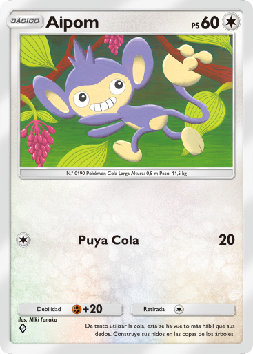 Aipom (Pugna Espaciotemporal TCG Pocket) - WikiDex, la enciclopedia Pokémon