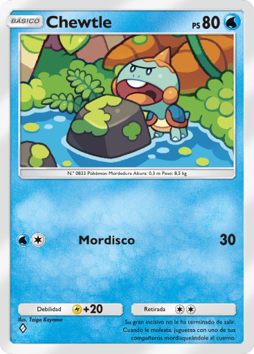 Chewtle (La Isla Singular TCG Pocket) - WikiDex, la enciclopedia Pokémon