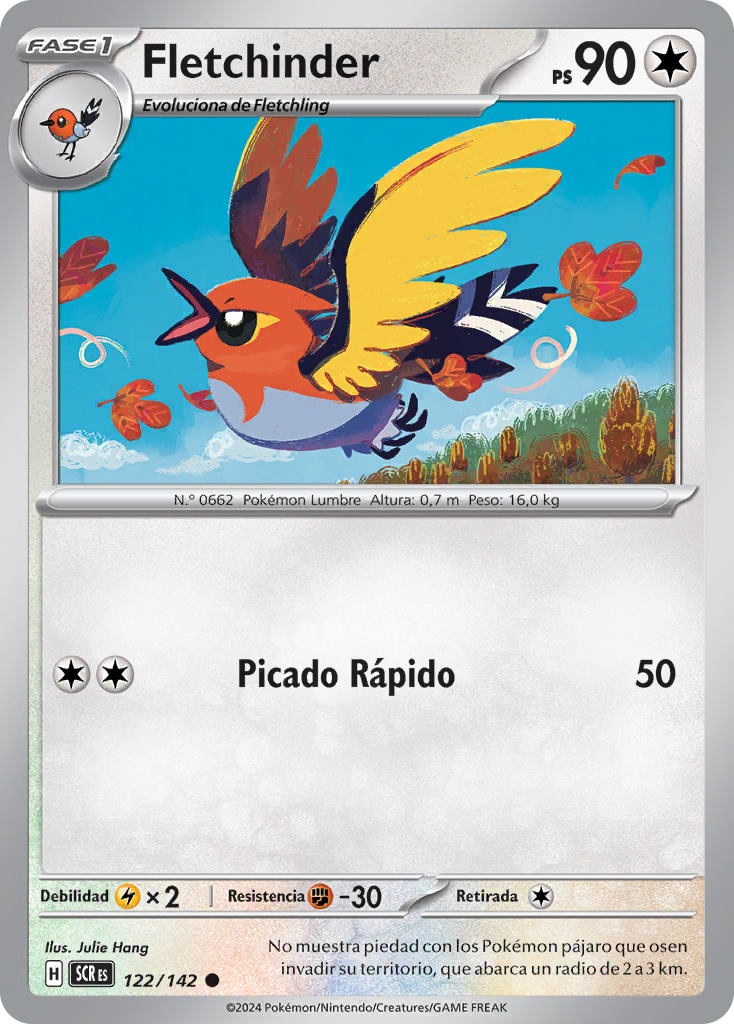 Fletchinder (Corona Astral TCG) - WikiDex, la enciclopedia Pokémon