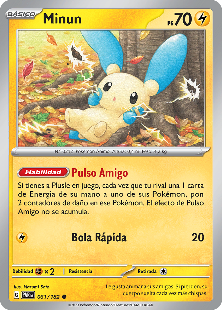 Minun (Brecha Paradójica TCG) - WikiDex, la enciclopedia Pokémon