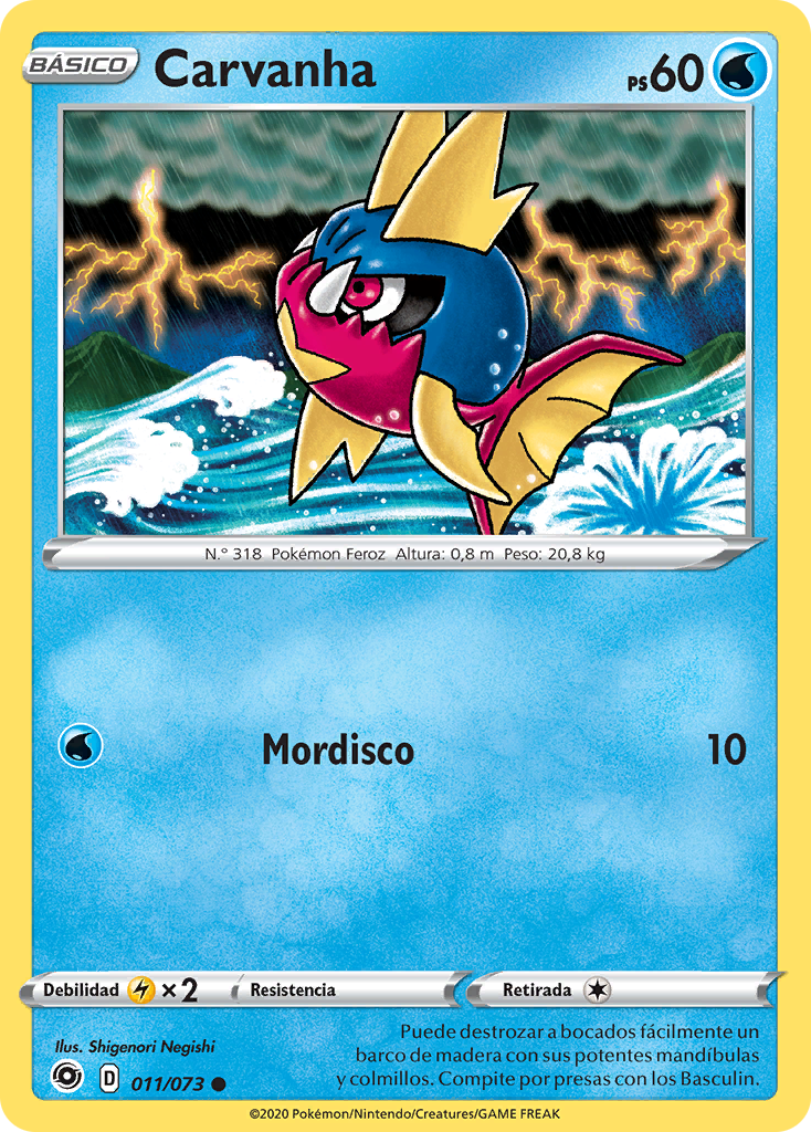 Carvanha (Camino de Campeones TCG) - WikiDex, la enciclopedia Pokémon
