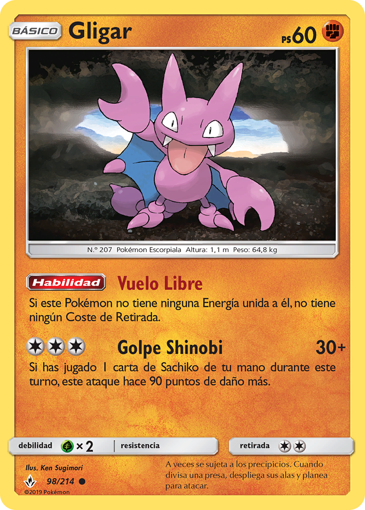 Gligar (Vínculos Indestructibles TCG) - WikiDex, la enciclopedia Pokémon