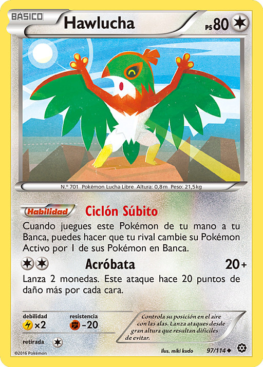 Hawlucha (Asedio de Vapor TCG) - WikiDex, la enciclopedia Pokémon