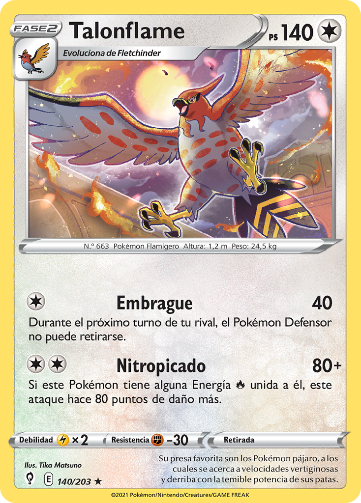 Talonflame (Cielos Evolutivos TCG) - WikiDex, la enciclopedia Pokémon