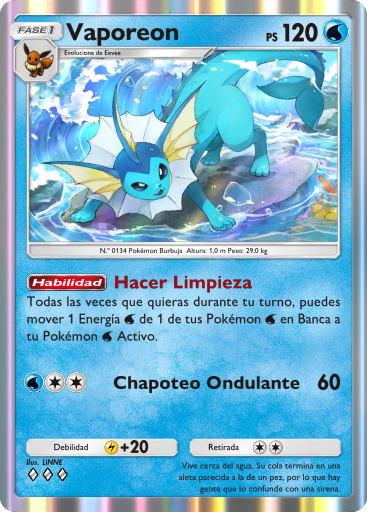 Vaporeon (La Isla Singular TCG Pocket) - WikiDex, la enciclopedia Pokémon