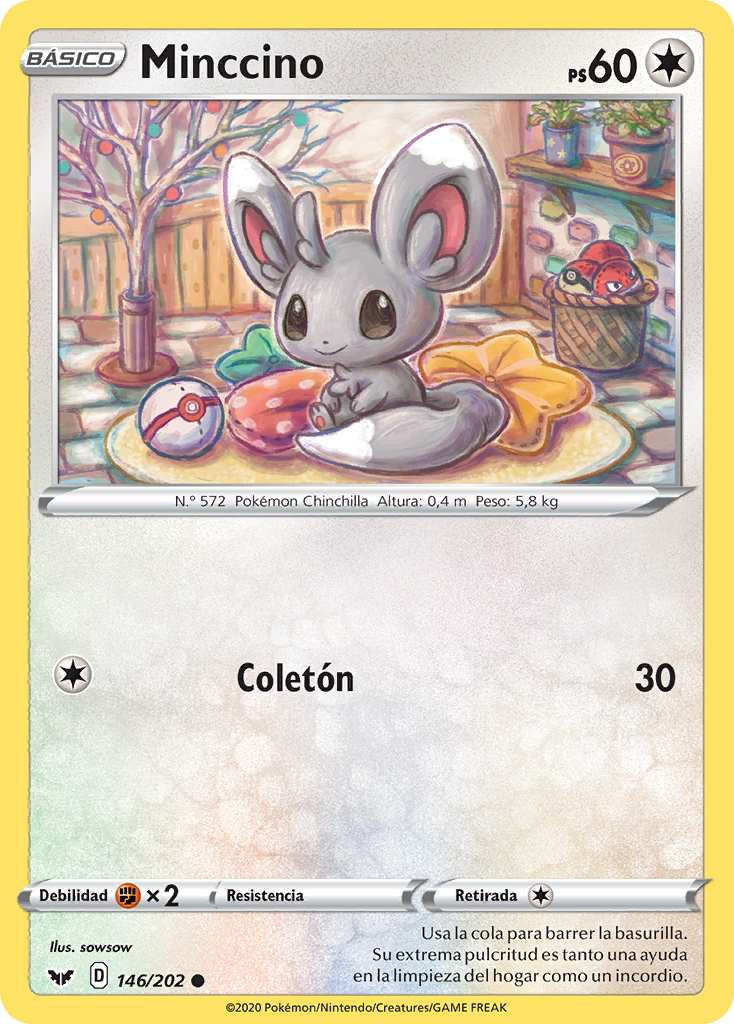 Minccino (Espada y Escudo 146 TCG) - WikiDex, la enciclopedia Pokémon