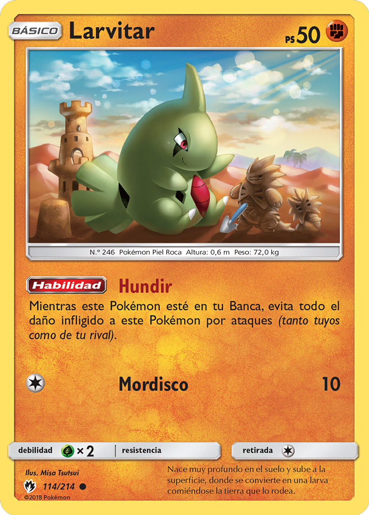 Larvitar (Truenos Perdidos 114 TCG) - WikiDex, la enciclopedia Pokémon