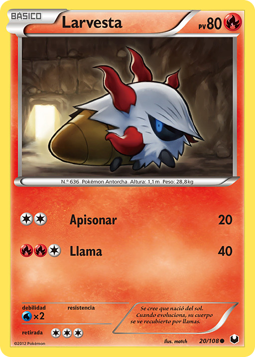 Larvesta (Oscuros Exploradores 20 TCG) - WikiDex, la enciclopedia Pokémon
