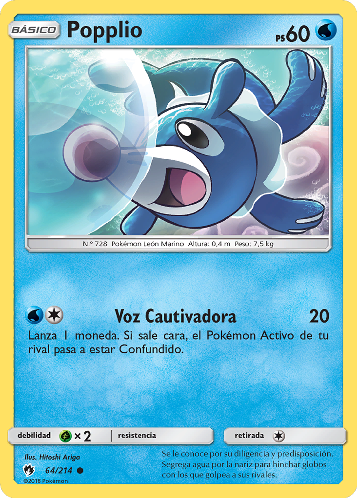 Popplio (Truenos Perdidos 64 TCG) - WikiDex, la enciclopedia Pokémon