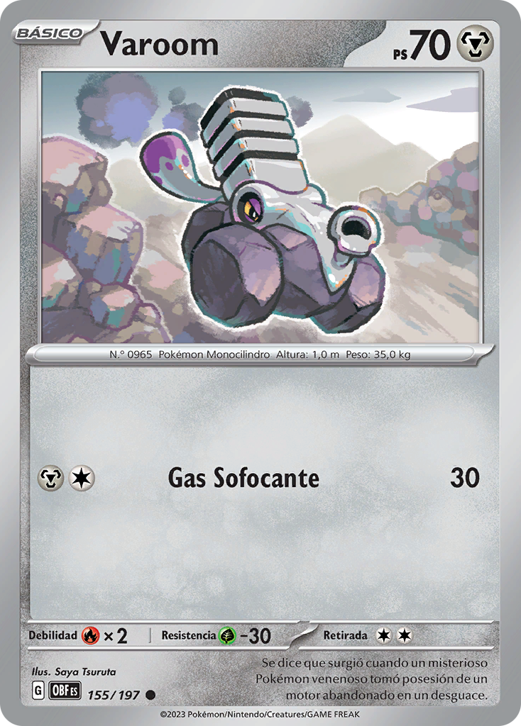 Varoom (Llamas Obsidianas 155 TCG) - WikiDex, la enciclopedia Pokémon