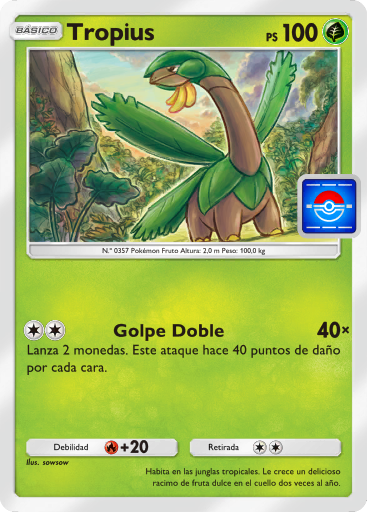 Tropius (Promo-A 102 TCG Pocket) - WikiDex, la enciclopedia Pokémon
