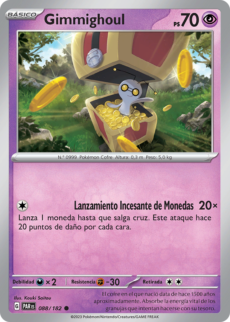 Gimmighoul (Brecha Paradójica 88 TCG) - WikiDex, la enciclopedia Pokémon