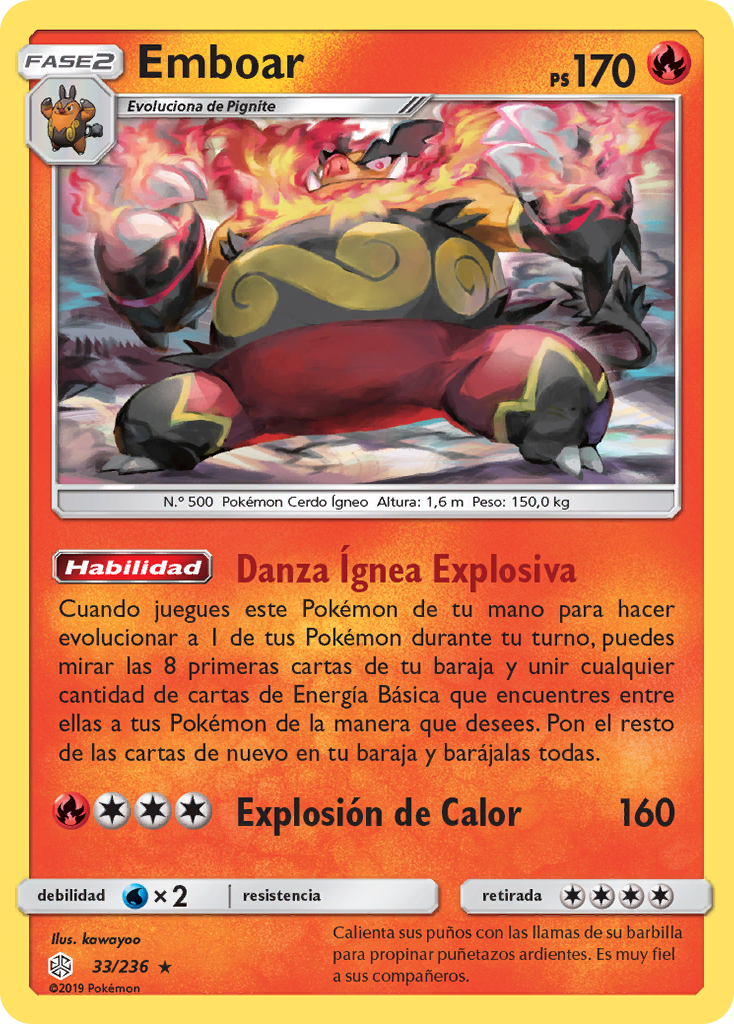 Emboar (Eclipse Cósmico TCG) - WikiDex, la enciclopedia Pokémon