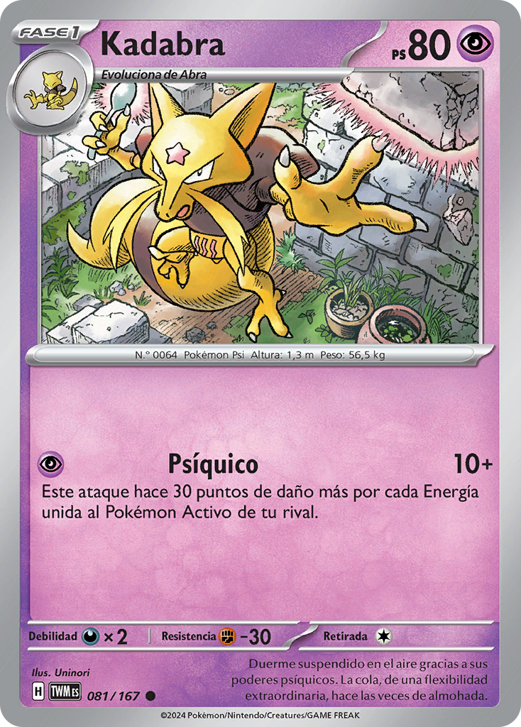 Kadabra (Mascarada Crepuscular TCG) - WikiDex, la enciclopedia Pokémon