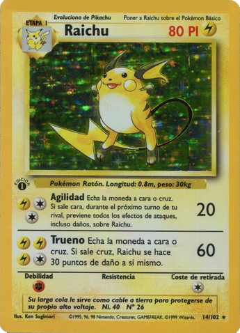 Raichu (Base Set TCG) - WikiDex, la enciclopedia Pokémon