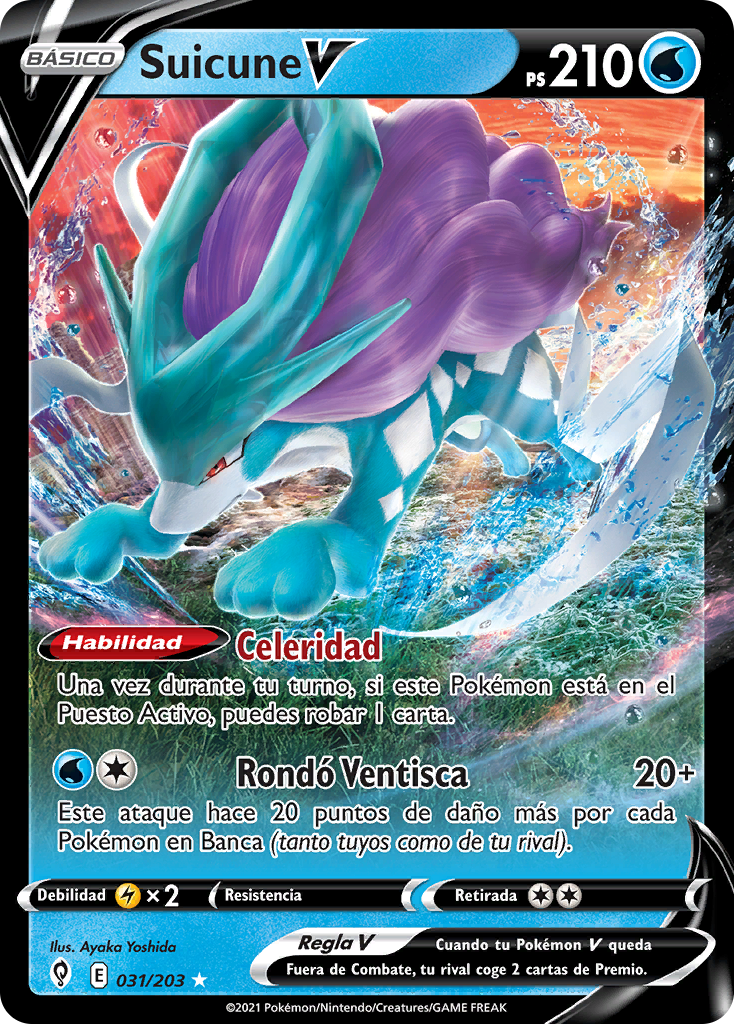 Suicune V (Cielos Evolutivos TCG) - WikiDex, la enciclopedia Pokémon