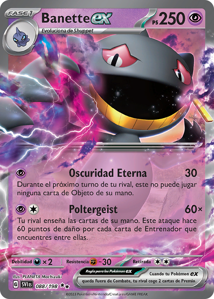 Banette Ex Escarlata Y P rpura TCG WikiDex La Enciclopedia Pok mon