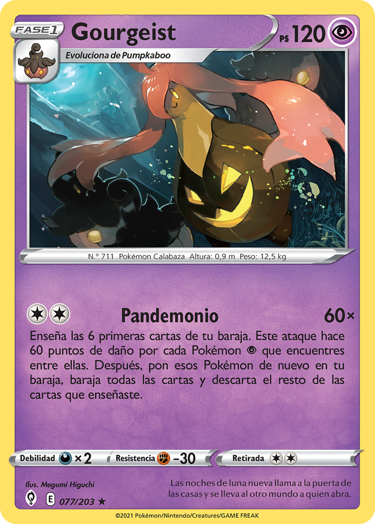 Gourgeist (Cielos Evolutivos TCG) - WikiDex, la enciclopedia Pokémon