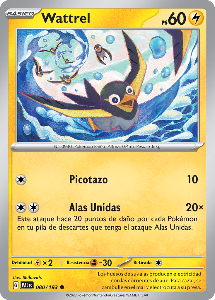 Wattrel (Evoluciones en Paldea 80 TCG) - WikiDex, la enciclopedia Pokémon
