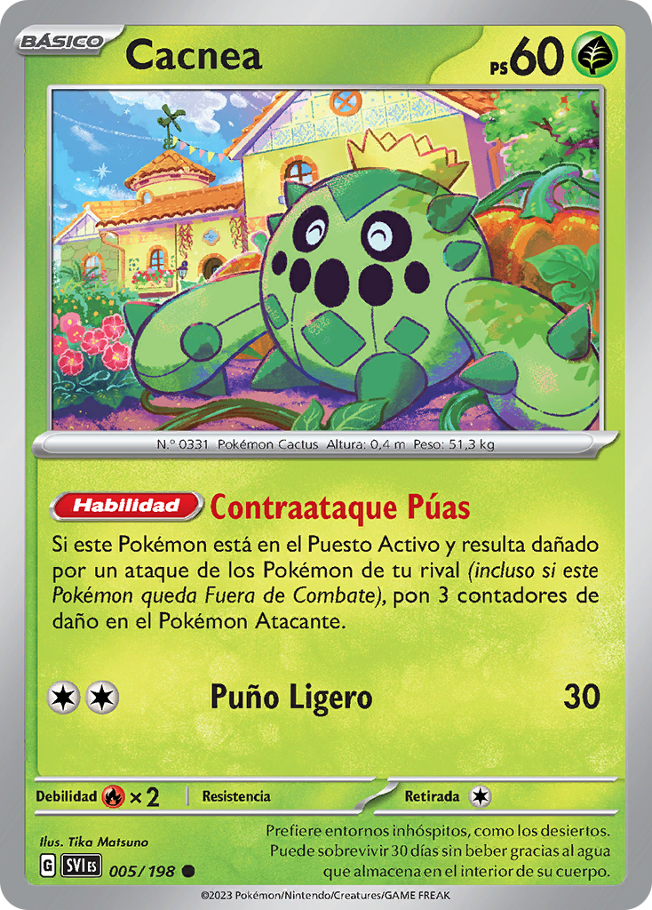 Cacnea (Escarlata y Púrpura TCG) - WikiDex, la enciclopedia Pokémon
