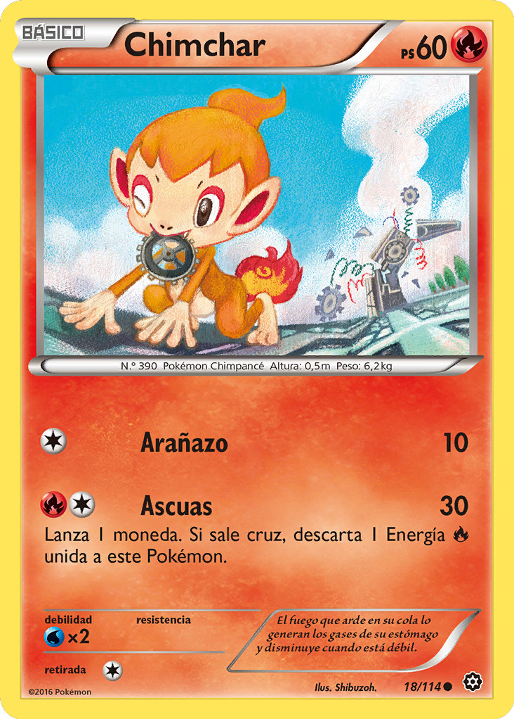 Chimchar (Asedio de Vapor TCG) - WikiDex, la enciclopedia Pokémon