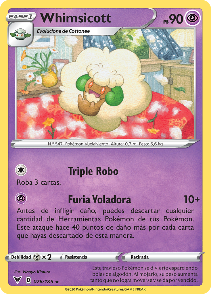 Whimsicott (Voltaje Vívido TCG) - WikiDex, la enciclopedia Pokémon
