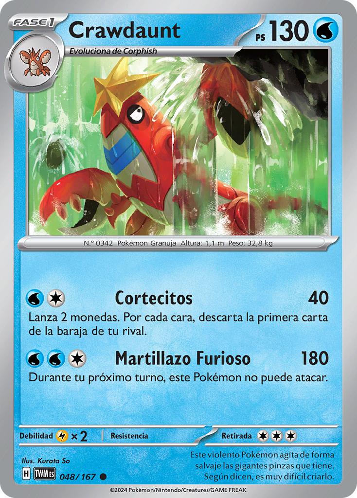 Crawdaunt (Mascarada Crepuscular TCG) - WikiDex, la enciclopedia Pokémon